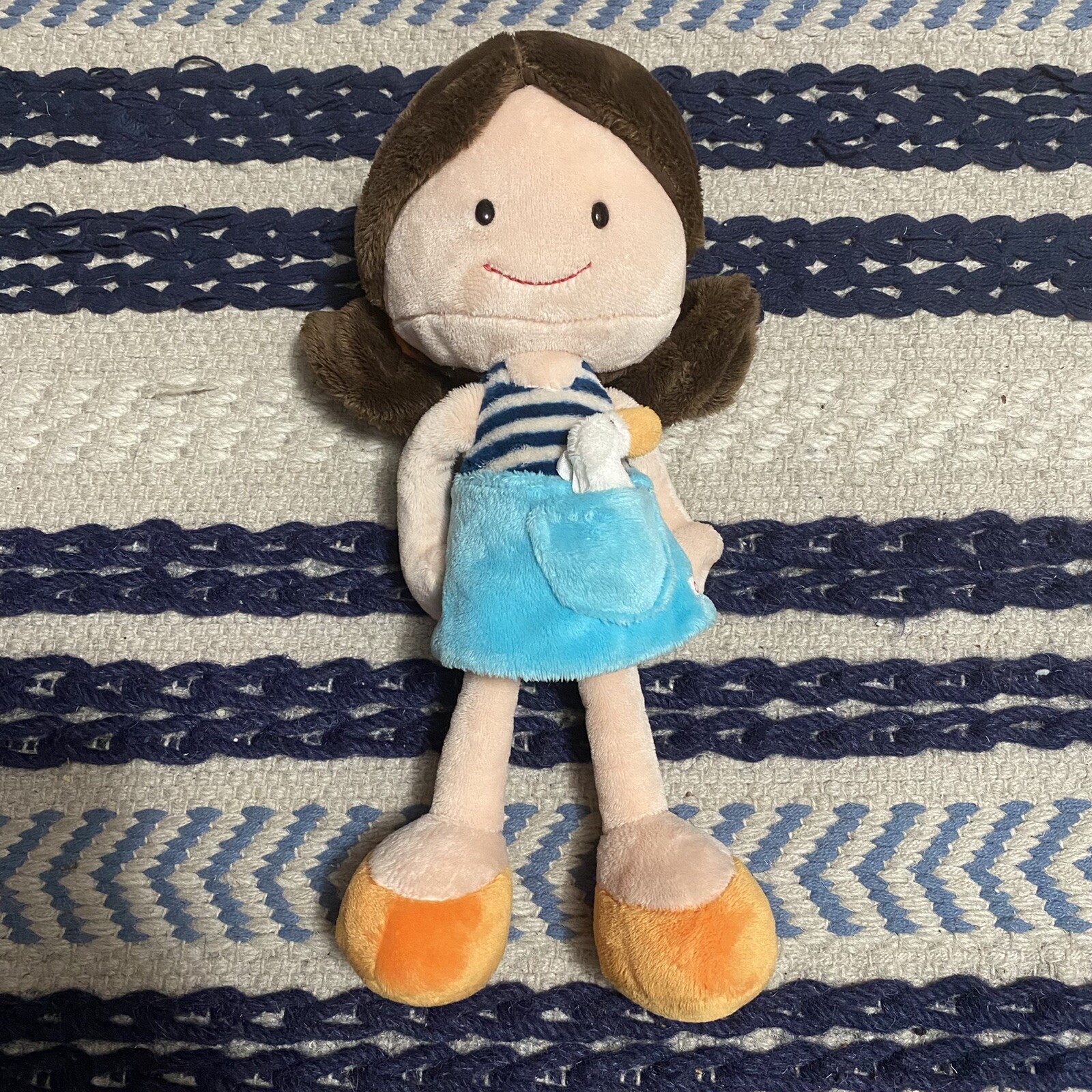 Nici Wonderland Minilotta Plush Doll Striped Swimsuit Blue Towel Toy ...