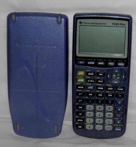Texas Instruments Blue Sparkle TI-83 Plus Graphing Calculator Tested ...