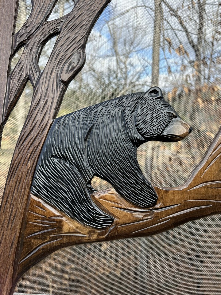 New Handmade Bear Screen Door, Cabin Screen Door, Rustic Screen Door ...