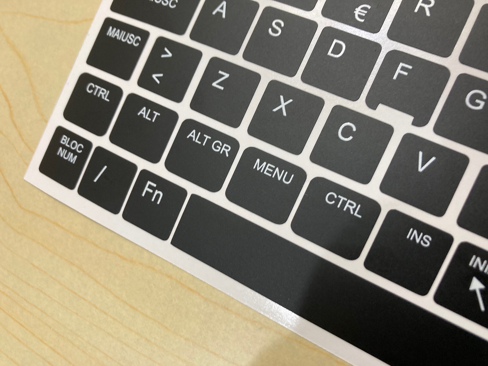 Adesivi Tastiera Lingua Italiana Completa Notebook Pc (misura tasto ...