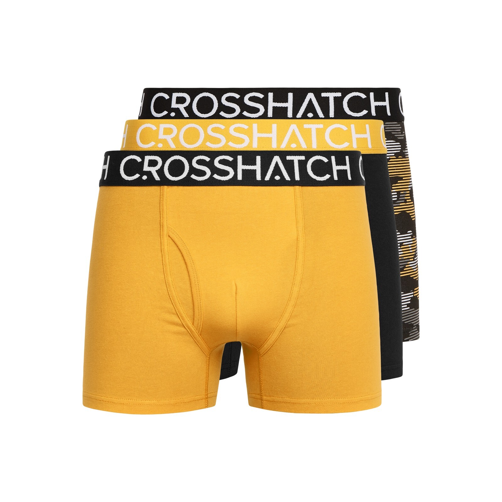 Mens 3 Pack Crosshatch Boxer Shorts Underwear Trunks Multipack Designer ...