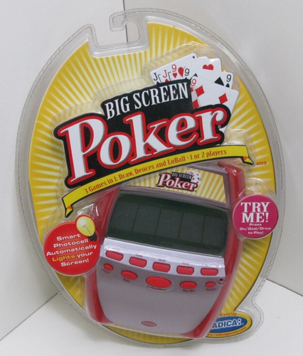 New Radica 2005 Big Screen Poker Electronic Handheld Game 3 Games in 1 ...