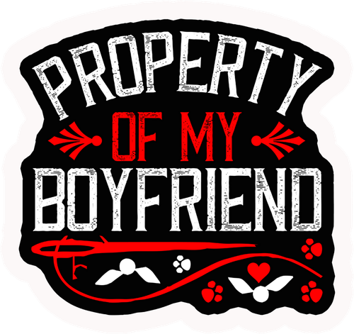 2 x Property Of My Boyfriend - Novelty Car Bumper Window Funny Sticker ...