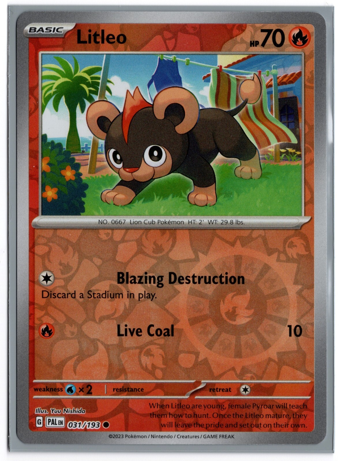 031/193 Litleo Reverse Holo Common Paldea Evolved Pokémon TCG | eBay