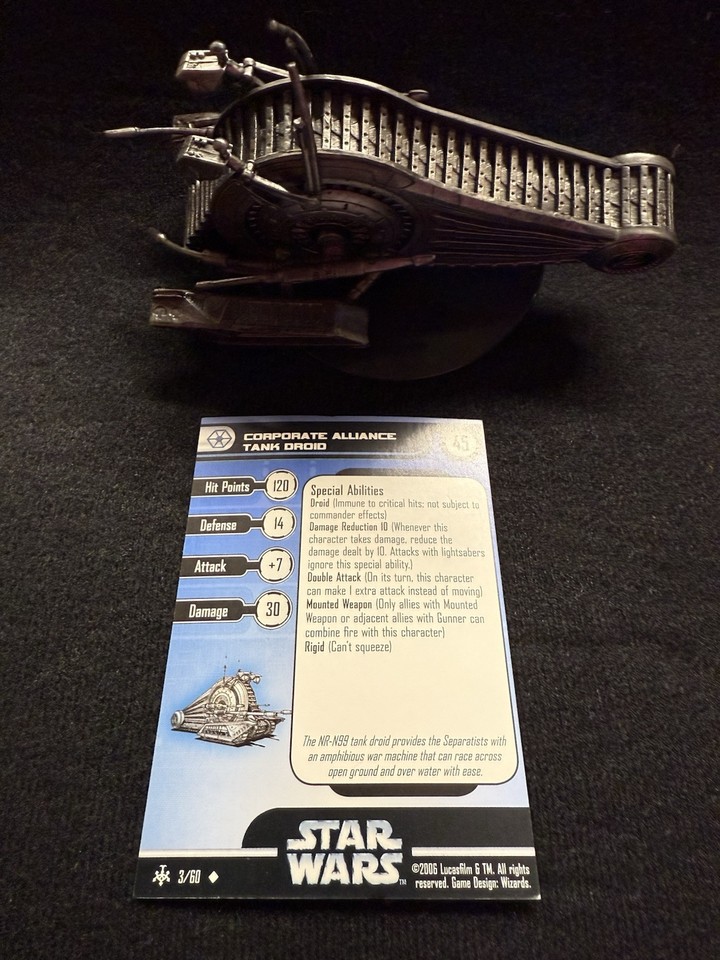 Wizards Star Wars Miniatures Bounty Hunters Corporate Alliance Tank ...