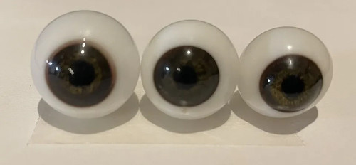 Hand Blown German Glass Doll 3 Eyes 17-16-15mm Lauscha ...