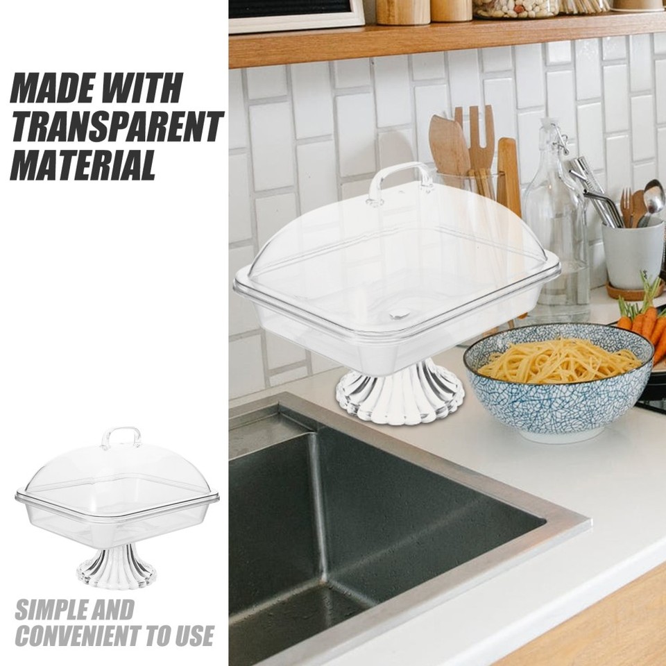 Cake Storage Container Plinth Stand with Glass Dome Plates Covers | eBay UK