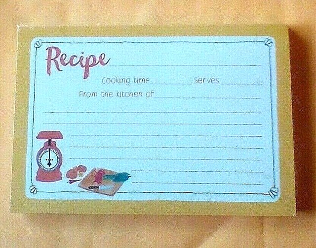 Hallmark Recipe Cards KITCHEN SCALES CUTTING BOARD Veggies - Package of ...