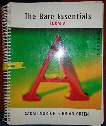 Bare Essentials Form A : 5th Edition - Hardcover By NORTON GREEN - GOOD ...