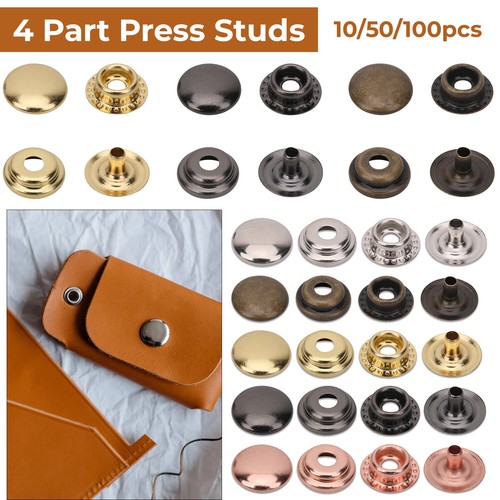 Press Studs Snap Fastener Buttons for Leather Craft Handbags Clothing ...