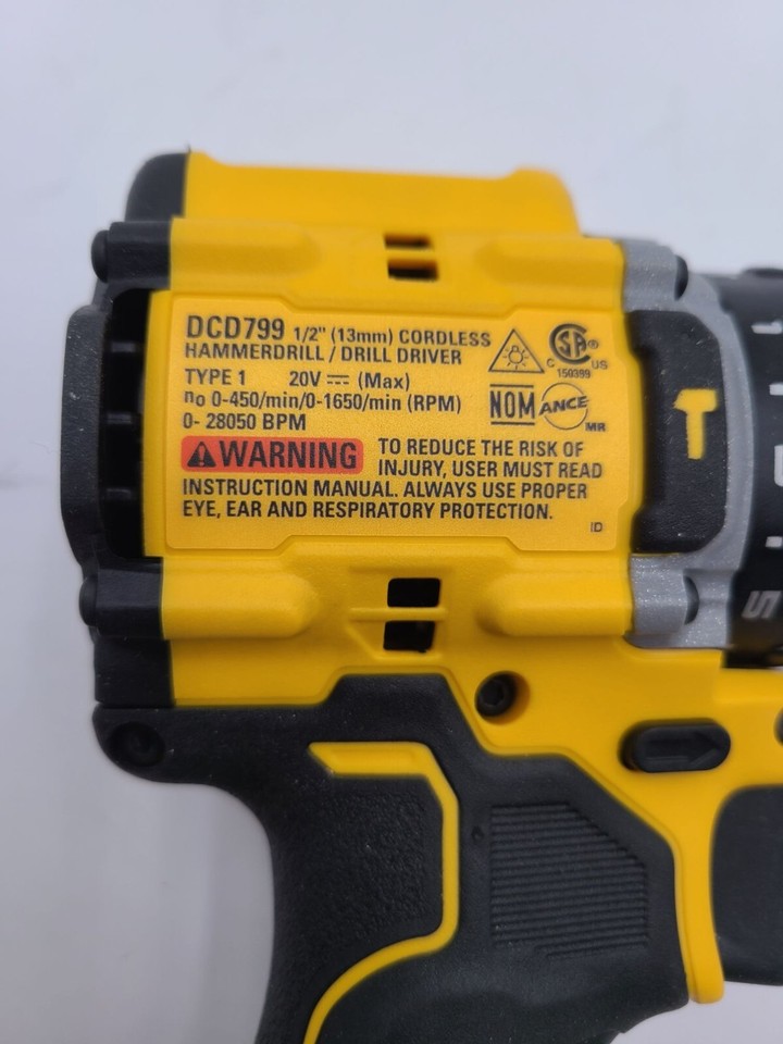 DeWalt DCD799 Cordless 1/2 in.(13mm) HammerDrill / DRILL DRIVER | eBay