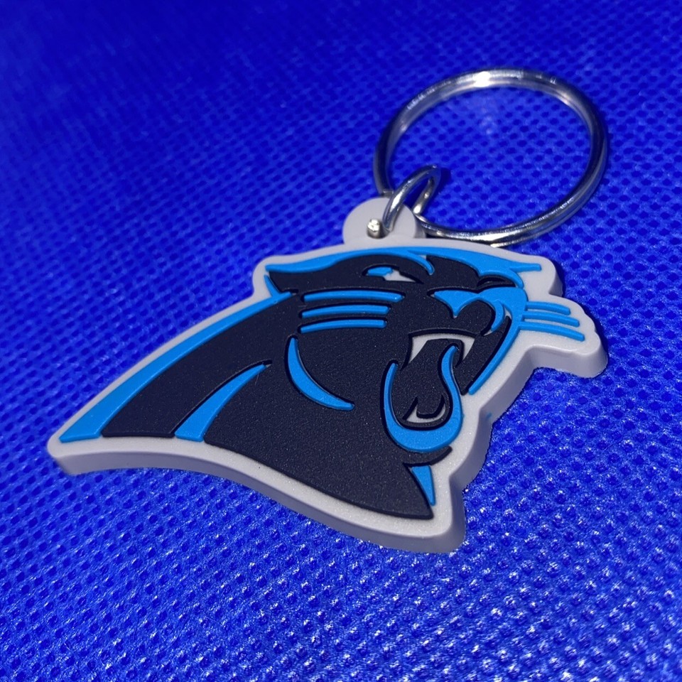 Carolina Panthers NFL Soft Keychain Key Chain Souvenir | Black, Blue ...
