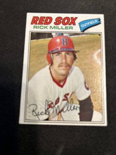 1977 Topps Baseball Card #566 Rick Miller Boston Red Sox NmMt Free ...