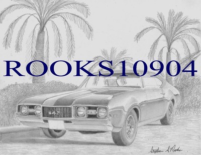 1968 Oldsmobile 442 MUSCLE CAR ART PRINT | eBay