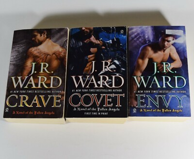 Lot Of 3 J.R. WARD books - Fallen Angels Series - Envy Crave Covet ...