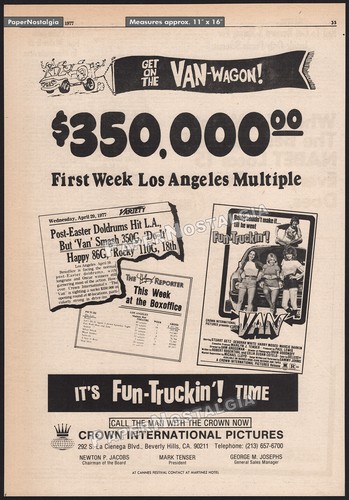 THE VAN__Original 1977 Trade print AD / poster__STUART GOETZ__CONNIE ...