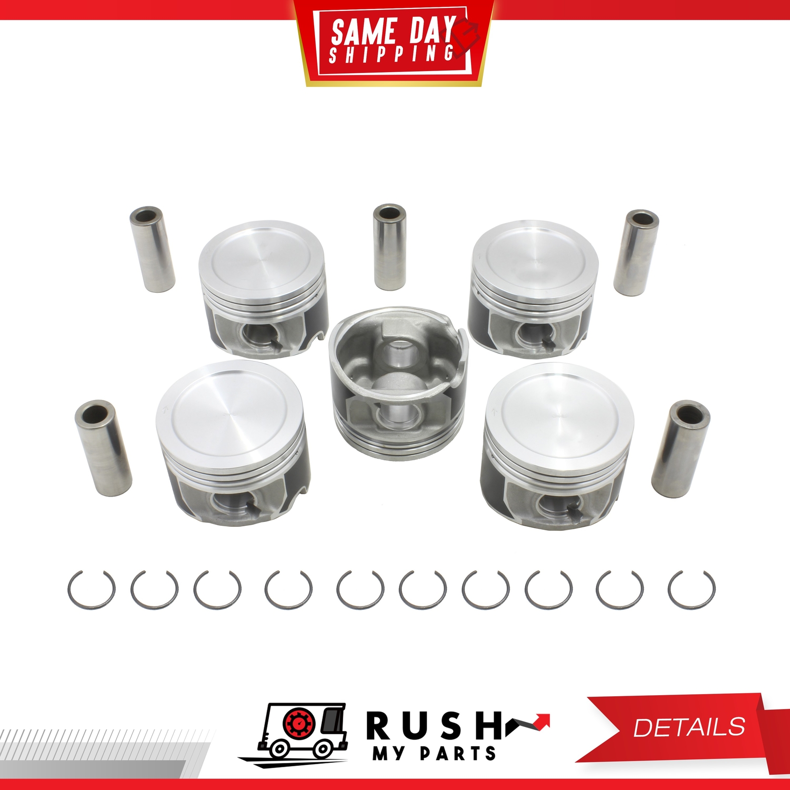 03-13 Standard size Complete Piston Set For Volvo 2.4L-2.5L L5 DOHC DNJ ...