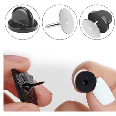 60pcs Unisex Rubber Pin Back Durable Pin Cap Lapel Pins Backing Home ...