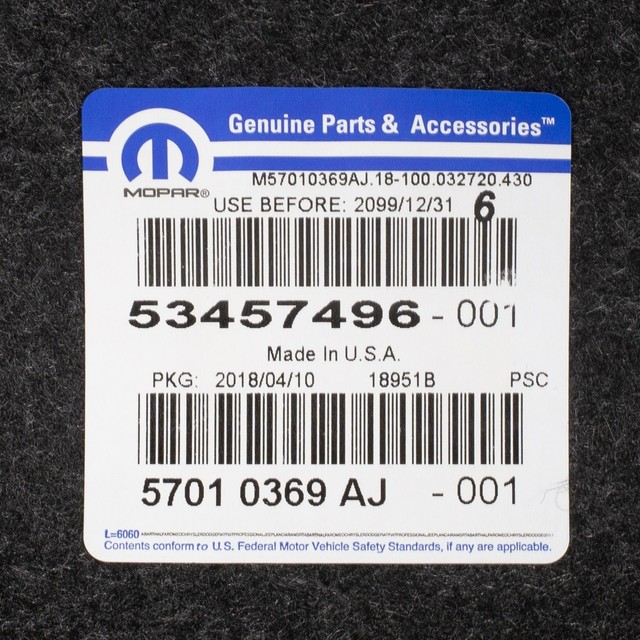 Sound Absorber Mopar 57010369AJ fits 18-20 Dodge Durango for sale ...