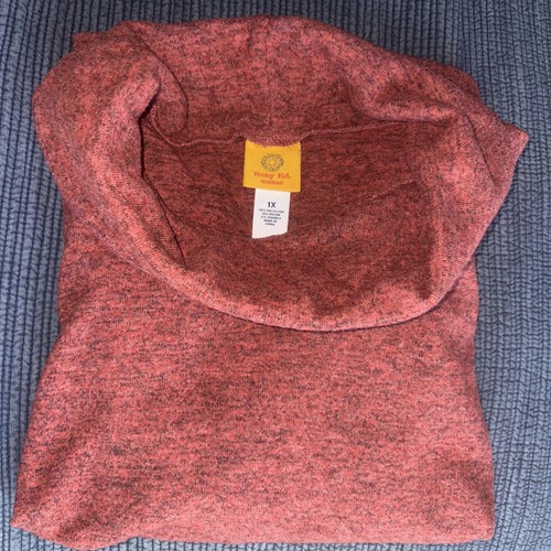 Ruby Rd. Cowl Neck Tunic Top Women's Plus Size 1X Soft Heathered Red | eBay