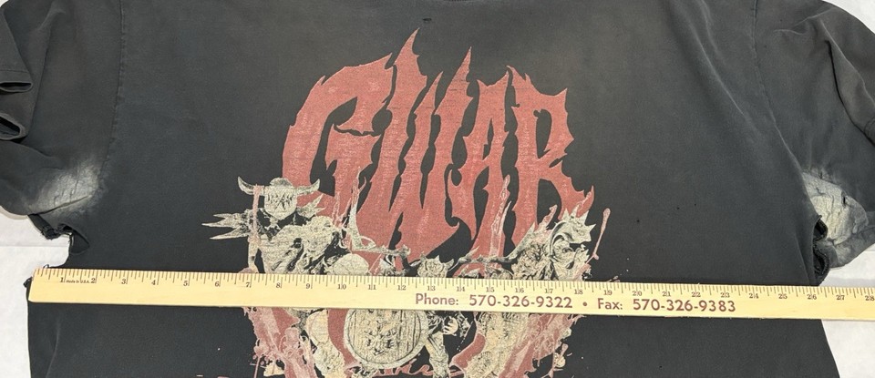 GWAR Shirt Blood Music Tour Band Men's Size 3XL Worn Tattered Shredded ...