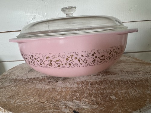 Rare Pyrex Duchess Promo 024 With Lid Pink And Gold | eBay