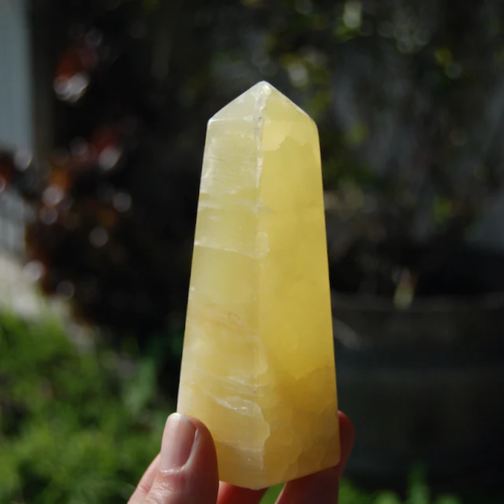 4.5in 276g Lemon Yellow Calcite Crystal Tower from Pakistan | eBay