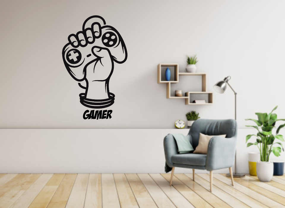 Gamer Vinyl Wall Decal Lettering Video Games PS4 XBOX Decal Sticker 14 ...