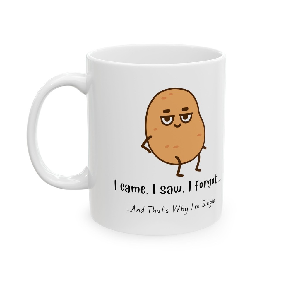 I Came I Saw I Forgot Mug for Coffee | Funny Single Status Ceramic Tea ...