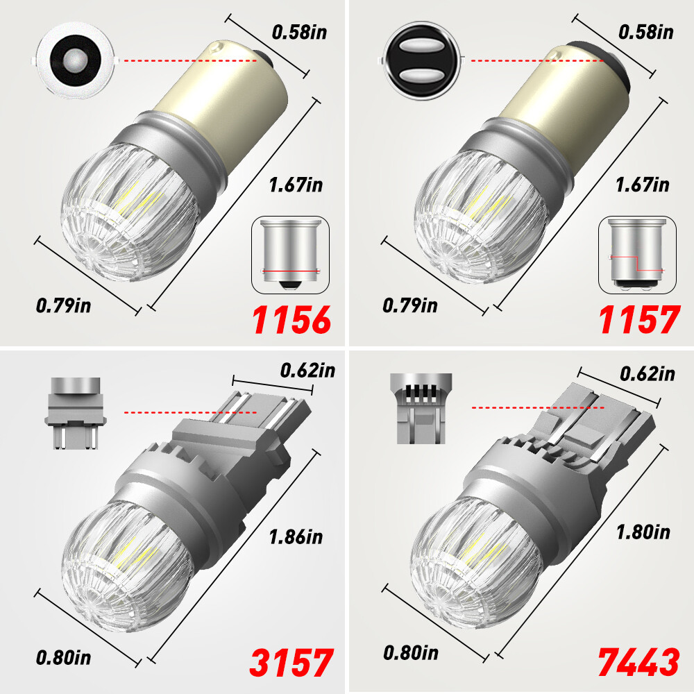 AUXITO LED Turn Signal Light Bulb Anti Hyper Flash 3156/3157/7440/7443 ...