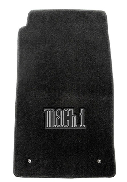 1964-1973 Ford Mustang Mach 1 Black Floor Mats With Logo Set of 4 ...