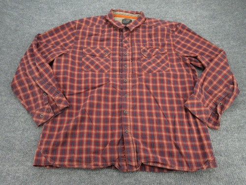 5.11 Tactical Shirt Mens XL Red Plaid Long Sleeve Snaps Concealled ...