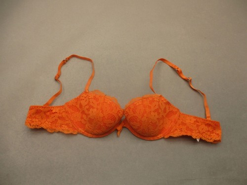 34A AERIE Womens Orange Lace Lined Underwire Back Closure Balconette ...