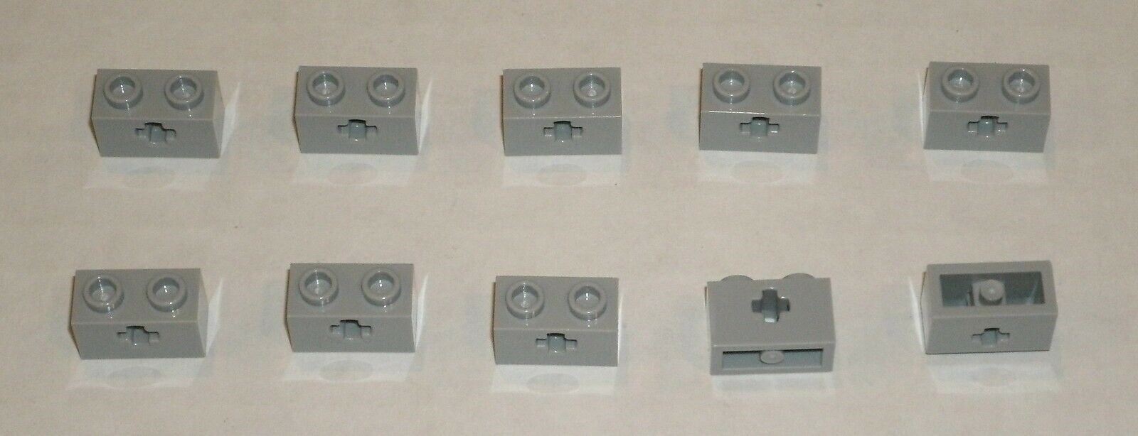 LEGO NEW 1x2 Light Bluish Grey Technic Brick Axle Hole (10x) 4233493 ...