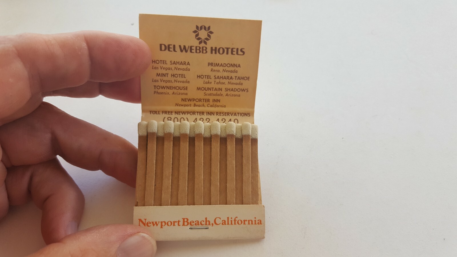 Matchbook Del Webb's Newporter Inn Resort Hotel. Newport beach Calif ...
