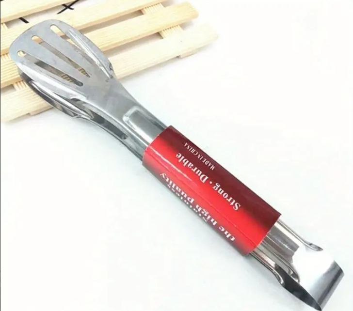 Food Tong Stainless Steel Salad Tongs BBQ Kitchen Cooking Food Serving ...