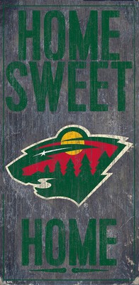 Minnesota Wild Sign Wood 6x12 Home Sweet Home Design | eBay