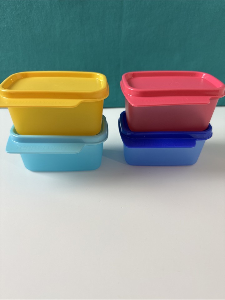 Tupperware Rectangular Mini Keep Tabs 170ml Set of 4 New | eBay