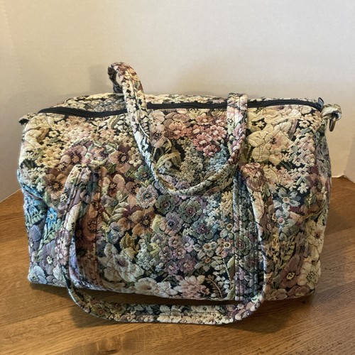 Jennie Vaughn Designs Floral Tapestry Weekend Overnight Bag Satchel ...