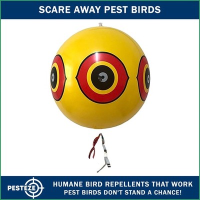 PESTEZE® Large 15" Yellow Bird Predator-Eye Balloon Decoy [1 Pack ...