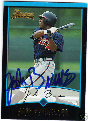 2002 Bowman Draft Pick #BDP110 JOSH BURRUS Autograph Signed card ...
