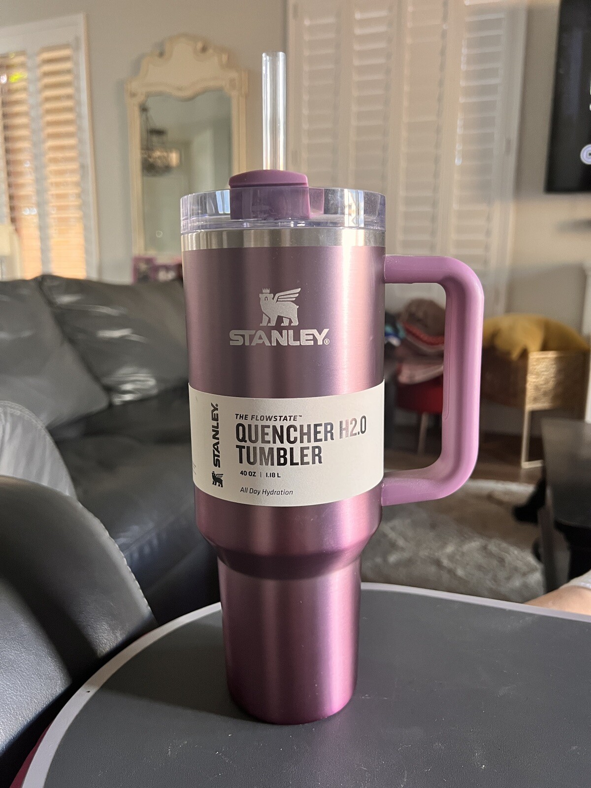 Stanley 40oz Primrose Glow Tumbler Cup New With Tag Purple Shiny