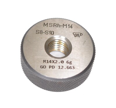 MSRh ~ M14x2.0 6g Thread Ring Gage GO ONLY - 14 mm - 2.0 lead FWP | eBay