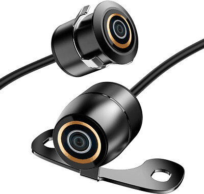 Car SUV RV Backup/Front/Side View Camera with Gold Rim AHD/CVBS Reverse ...