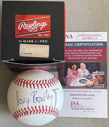 DOUG BRADLEY Signed +Pin Sketch MLB Baseball Pinhead Hellraiser Actor w ...