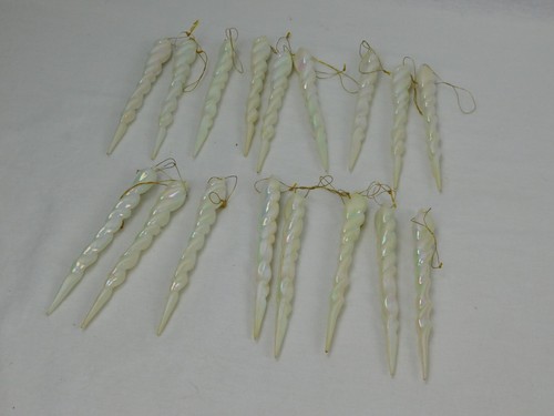 Vintage cream color acrylic iradesiant Ice Cycles 5" long. lot of 17 | eBay