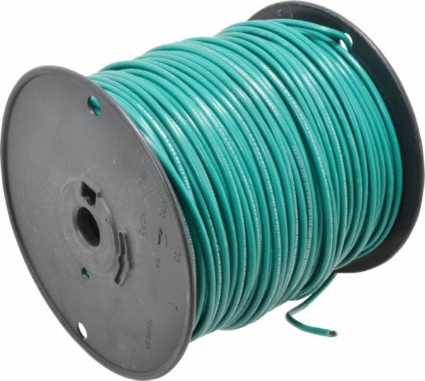 Southwire 12 AWG, 65 Strand, Green Machine Tool Wire PVC, Acid ...