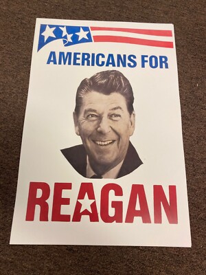 Americans for Ronald Reagan 1984 President Election Campaign Poster ...