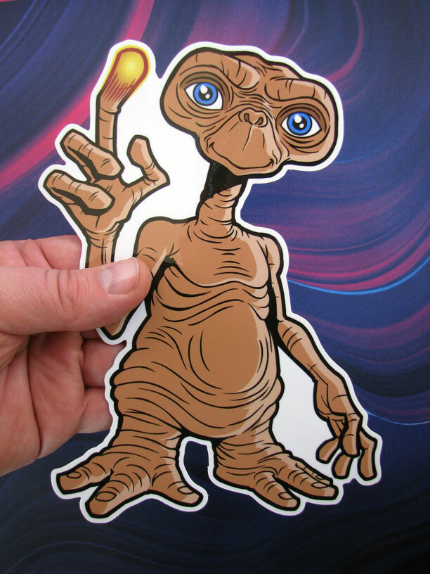 E.T. JUMBO Vinyl Sticker Extra Terrestrial Movie HUGE ET Decal ...