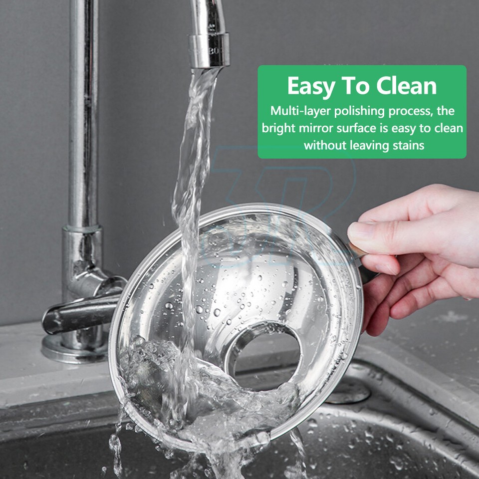 2Pcs Stainless Steel Funnel Hopper Filter Wide Mouth Canning Kitchen ...